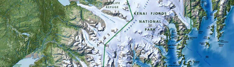Map of Kenai Fjords - Park JunkiePark Junkie